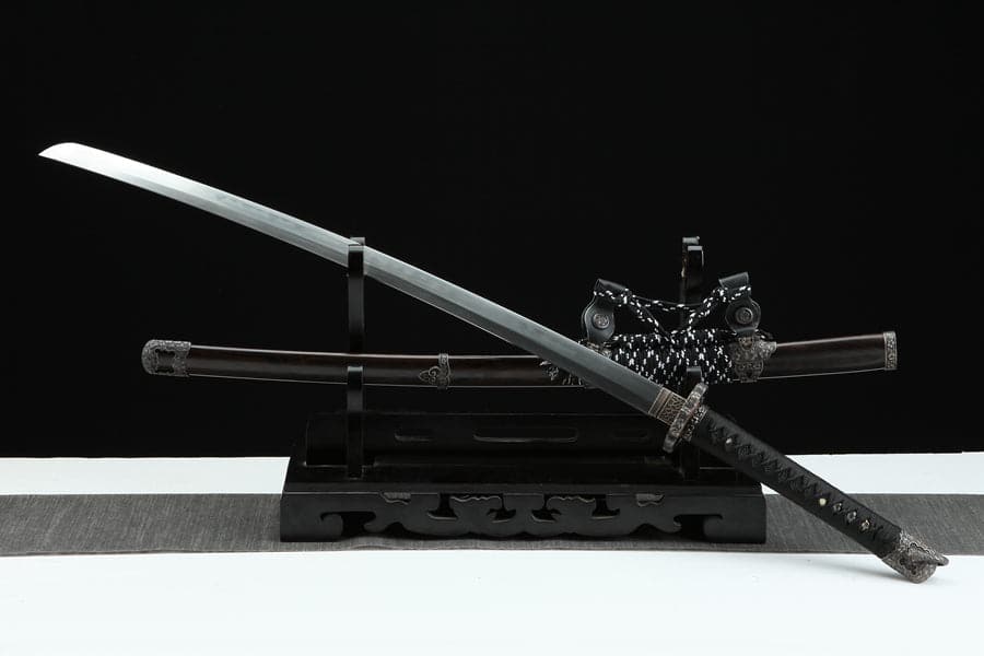 Handmade Japanese Tachi Odachi Sakura Pattern Steel High Ebony – BoxKatana