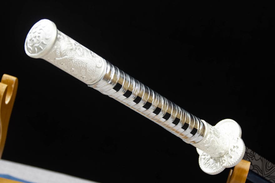 Handmade Kirin High Manganese Steel Chinese Sword With White Scabbard ...