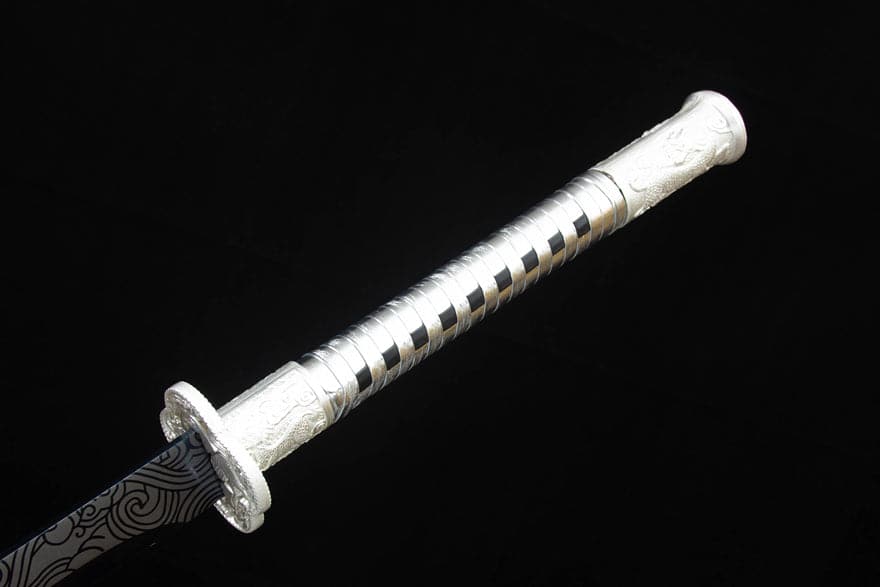 Handmade Kirin High Manganese Steel Chinese Sword With White Scabbard ...