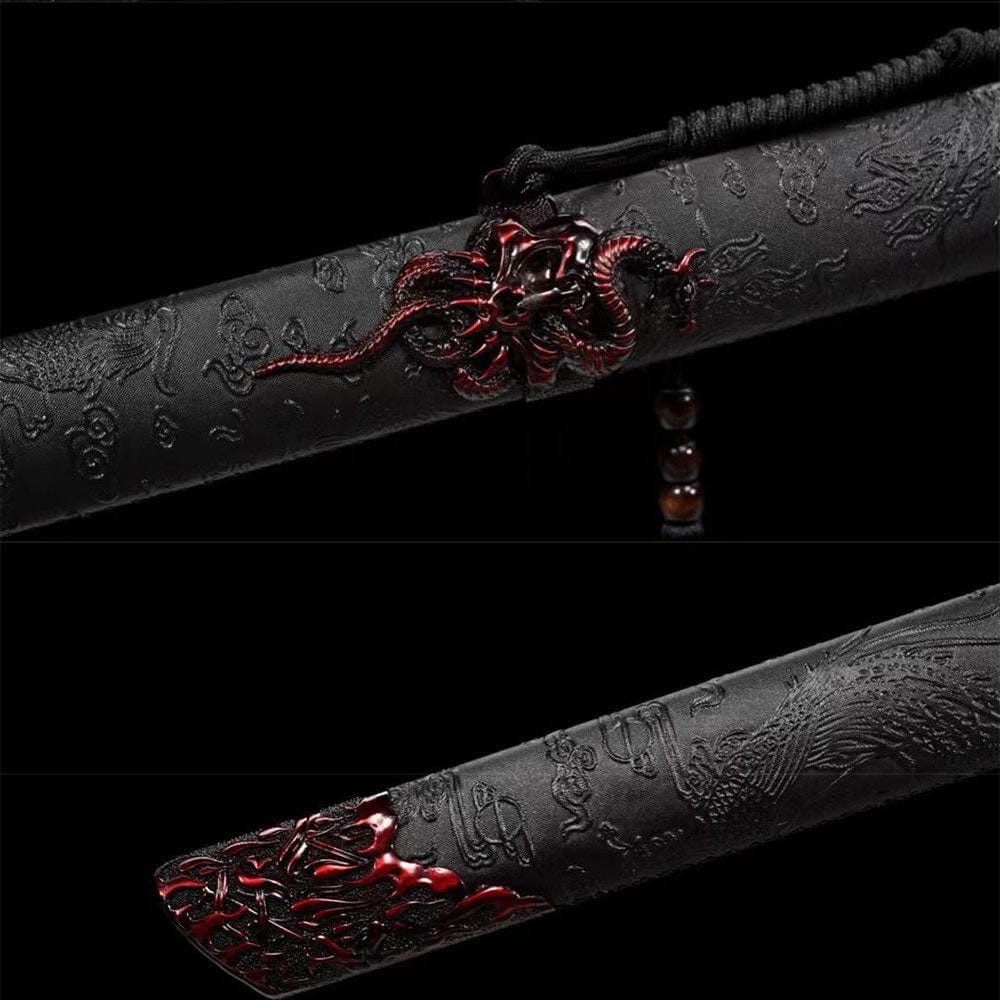 Handmade Red Flame Chinese Sword – BoxKatana