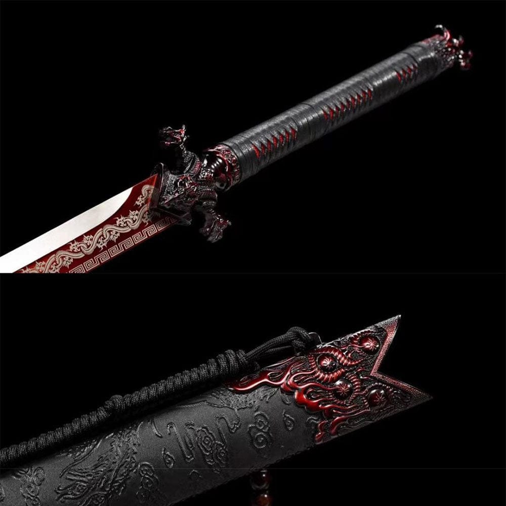 Handmade Red Flame Chinese Sword – BoxKatana