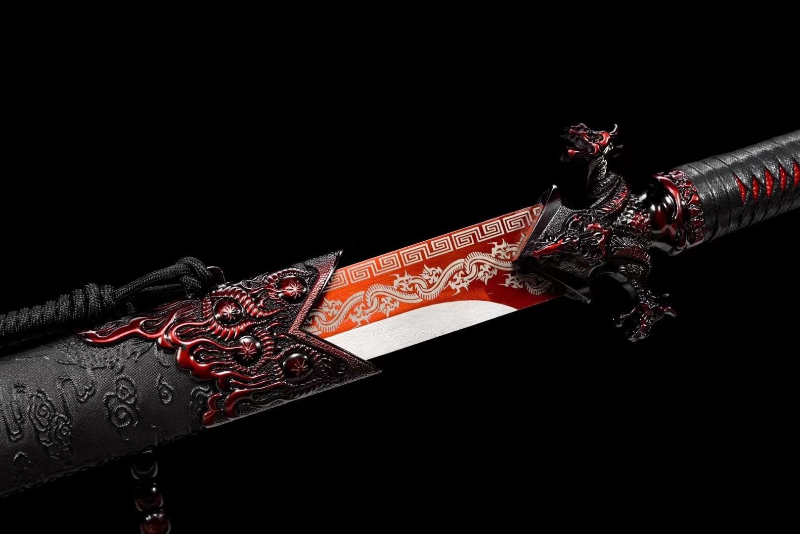 Handmade Red Flame Chinese Sword – BoxKatana