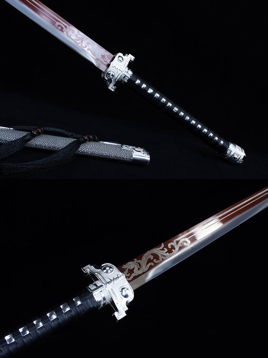 Handmade Seal the Dragon High Carbon Steel Chinese Sword With Red Blad ...