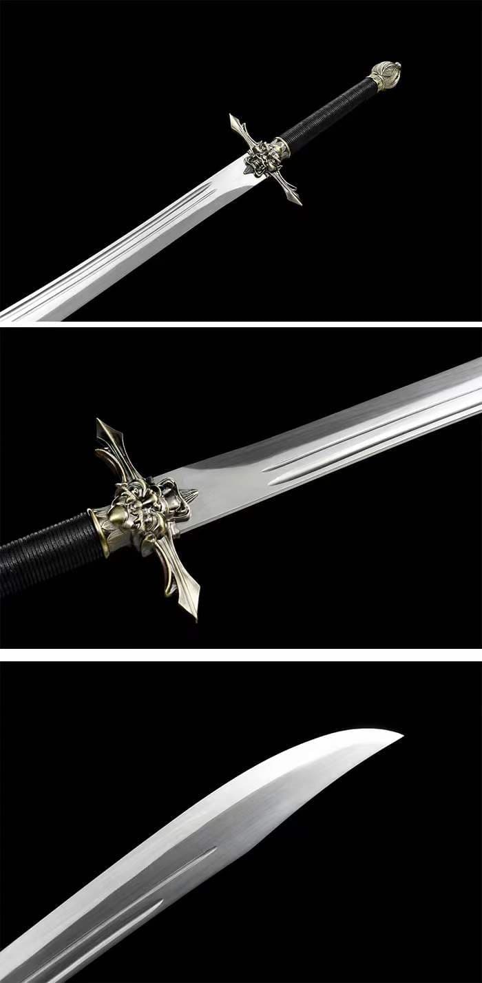 Handmade Seven Obsidian War Sword Spring Steel – BoxKatana