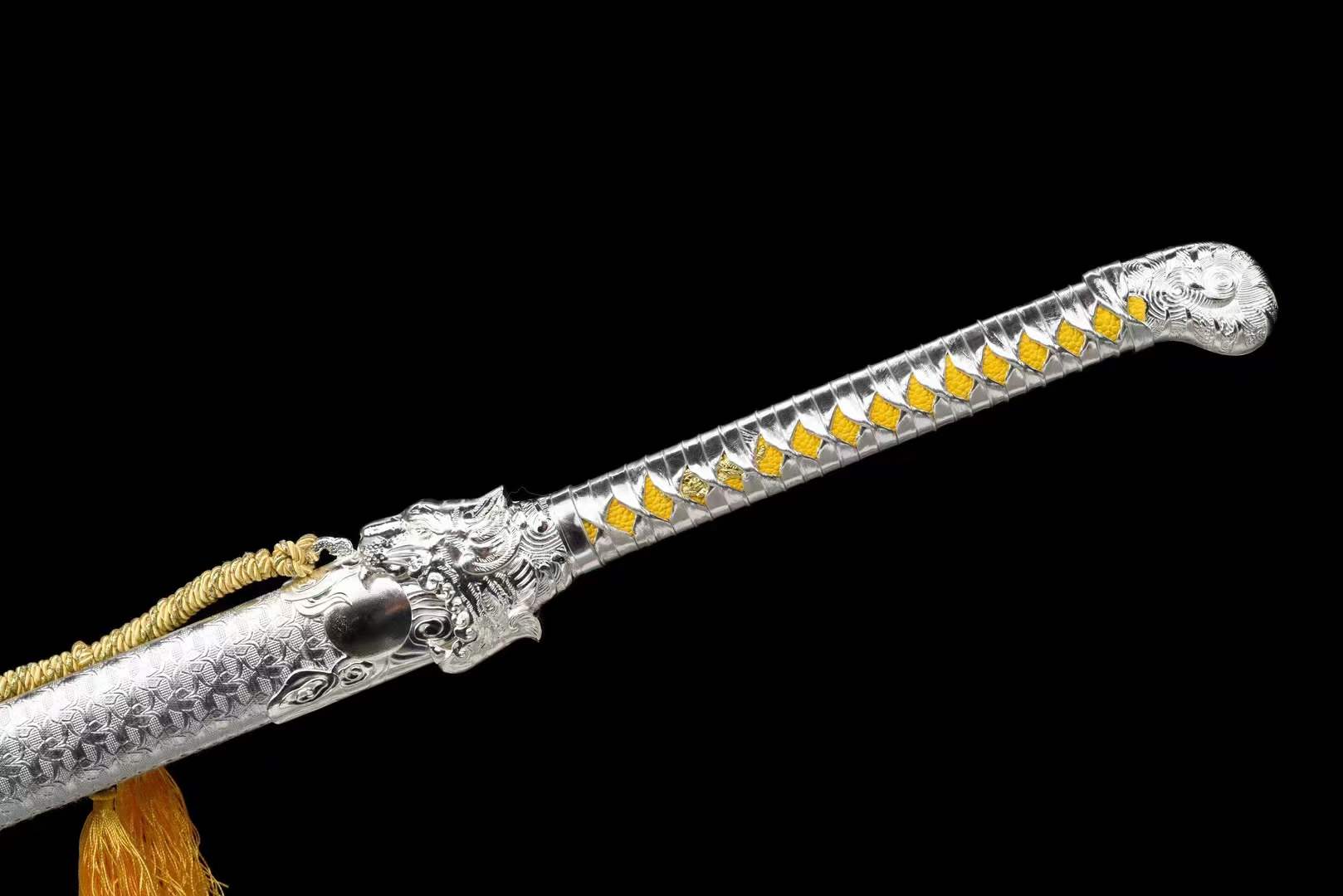 Handmade Tsunami Tiger High Manganese Steel Chinese Sword With Tiger p ...