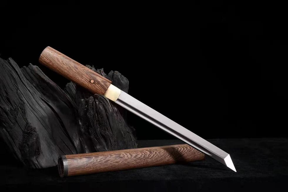 Rosewood High Manganese Steel Small Tang Knife – BoxKatana